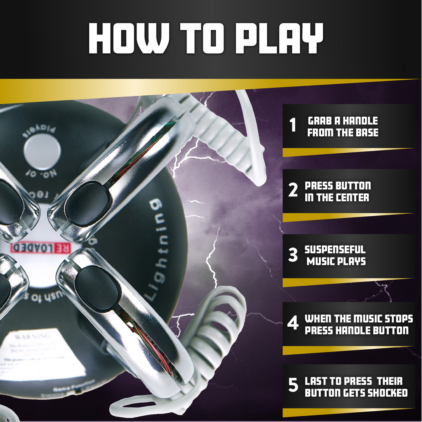 Lightning Reaction, Electronic Shocking Reaction Game – Super Fun Store